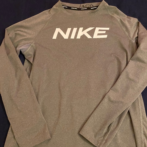 Nike | Shirts & Tops | Nike Pro White And Grey Shirt 2 Pack | Poshmark
